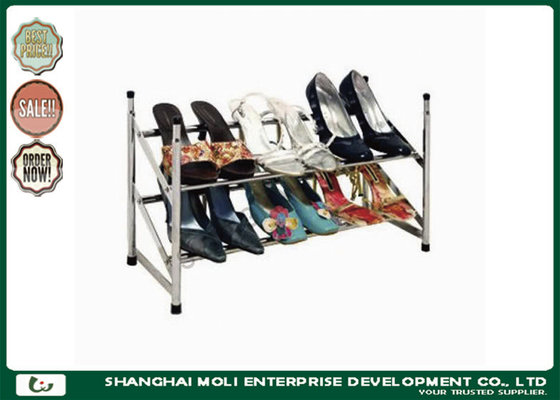 cheap Customized metal shoe display racks shelf storage unit two layer , Power coated