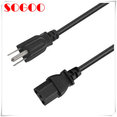AC C13 Female Power Cable Assembly With Nema 5-15P Plug USA Standard