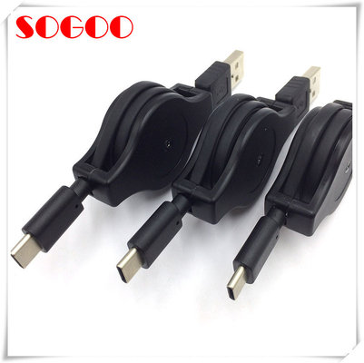 Extension Retractable Cable Assembly / Fast Charging Retractable Type C Cable