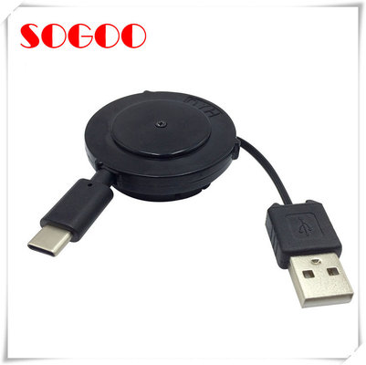 Extension Retractable Cable Assembly / Fast Charging Retractable Type C Cable
