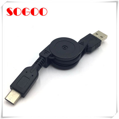 3 In 1 Retractable USB Cable Gifts Flexible TPE Data And Charging Line
