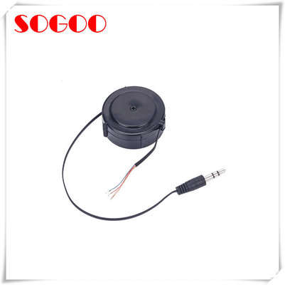 3.5 To RCA Audio Video Retractable AV Cable Custom Length OEM Available