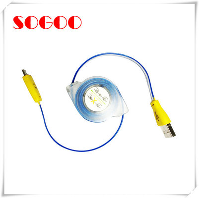 3 In 1 Retractable USB Cable Gifts Flexible TPE Data And Charging Line