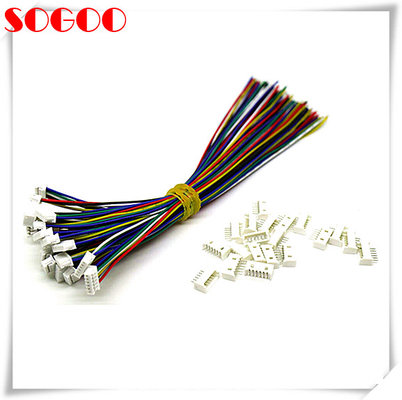 Mini Custom Cable Assemblies Micro JST 1.25 T-1 6-Pin Connector JST Cable Assembly
