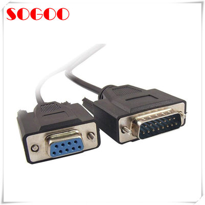 RS232 Custom Cable Assemblies D-USB DB15 Male To DB9 Female Cable RoHS Approved