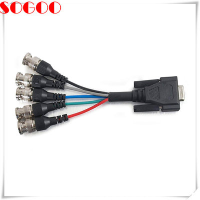 Colorful Bespoke Cable Assemblies DB9 To BNC Cable OEM / ODM Available