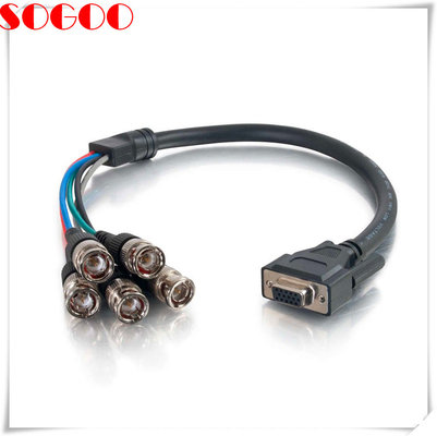 Colorful Bespoke Cable Assemblies DB9 To BNC Cable OEM / ODM Available