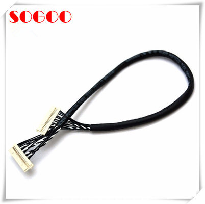 Free Sample Custom Cable Assemblies , LVDS Cable Assembly 20 / 40 Pin LCD Connector