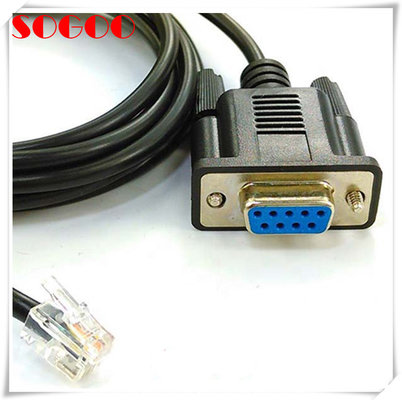 OEM Custom Cable Assemblies Datalogic RS232 DB9 To RJ12 Cable For POS / Terminal Device