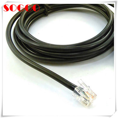 OEM Custom Cable Assemblies Datalogic RS232 DB9 To RJ12 Cable For POS / Terminal Device