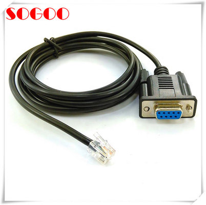 OEM Custom Cable Assemblies Datalogic RS232 DB9 To RJ12 Cable For POS / Terminal Device