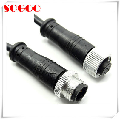 Custom M12 IP67 Waterproof Cable Assembly , Molding Cable Assembly 6 Core Spiral Cable