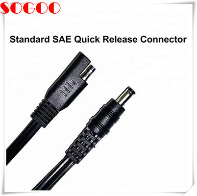 Solar Battery DC Charging Cable SAE Plug To DC 5.5mm X 2.1mm 10A 16AWG