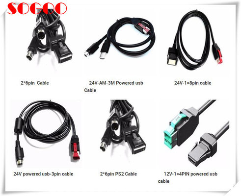 12v Powered USB Connector To DC Plug Barcode Scanner Cable For Pos Scanner