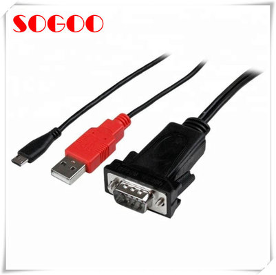 Micro USB To RS232 DB9 Serial Adapter , DB9 To DVI Adapter Customized Length