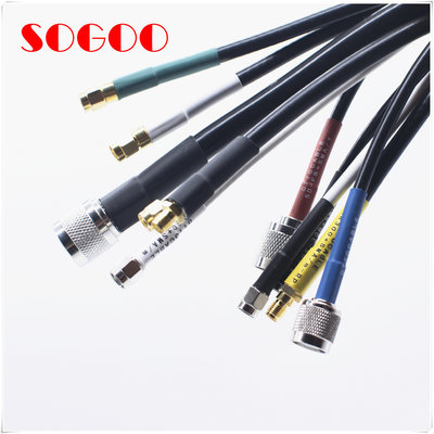 Flexible Custom RF Cable Assemblies , Jumper Cable Assembly With 7/16 DIN Male Connectors