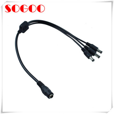 1 Male 2 Female DC Power Cable Assembly 5.5 X 2.1mm DC Splitter Cable