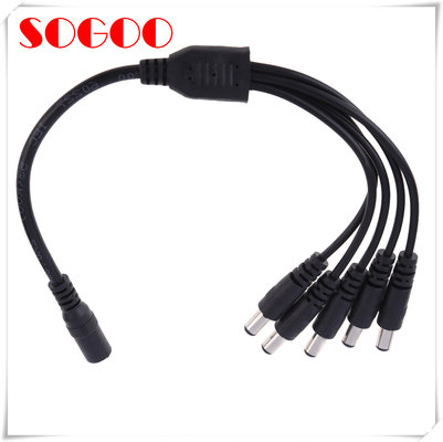 1 Male 2 Female DC Power Cable Assembly 5.5 X 2.1mm DC Splitter Cable