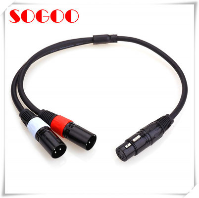 Professional Bespoke Cable Assemblies 4 Pin XLR Male To XLR Female For Microphone Audio