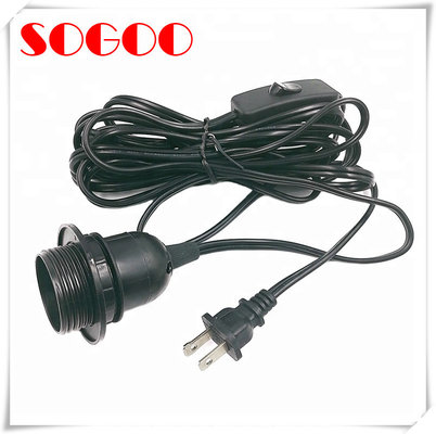 Pendant LED Bulb Power Cord Assembly E27 Lamp Bases EU Plug With Inline Switch