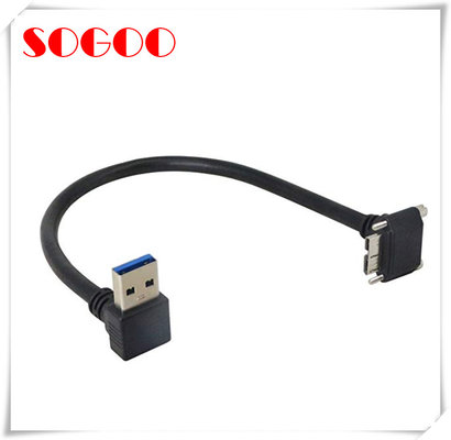 Micro USB Panel Mount Cable USB Type A 3.0 Down Angle Male To Micro USB B 10 Pin 3.0