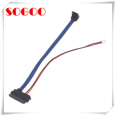 Customized SATA Cable Assembly 22 Pin SATA Female To 2 Pin Power And 7 Pin