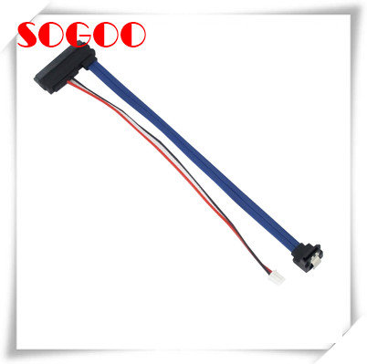 Customized SATA Cable Assembly 22 Pin SATA Female To 2 Pin Power And 7 Pin