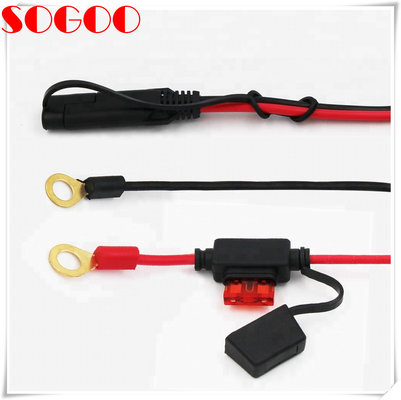 Auto Battery Cable Extension , 12v Battery Cable With Sae 2 Pin Connector Plug
