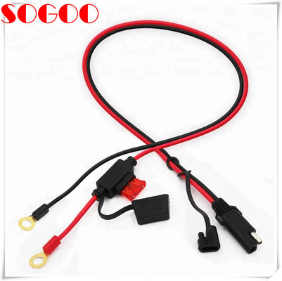Auto Battery Cable Extension , 12v Battery Cable With Sae 2 Pin Connector Plug