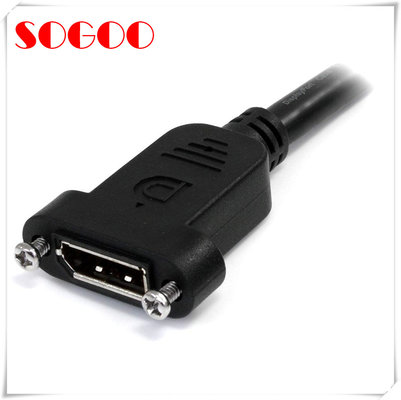 Professional Panel Mount Displayport Cable To High Speed 20 Pin DP Connector