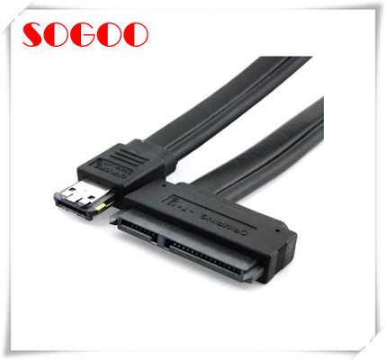 Dual Power 12V 5V ESATA Cable Assembly USB 2.0 Combo To 22 Pin For 2.5 3.5 Hard Disk Drive