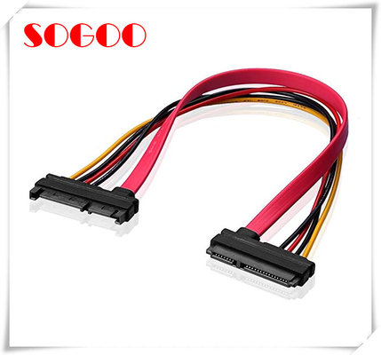 SATA and Power Combo Extension Cable assembly 22-pin (7+15) SATA Male to Female