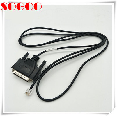 Black Telephone Cable Assemblies With RJ12 6P6C To D-SUB 25P Male Connector