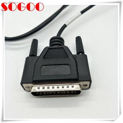Black Telephone Cable Assemblies With RJ12 6P6C To D-SUB 25P Male Connector