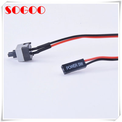 Red Motherboard PC Power Button Cable Adapter With Cord ON / OFF Connector
