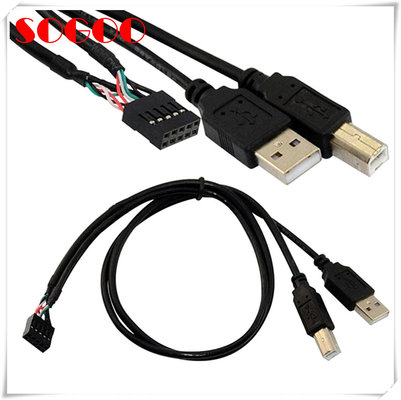 Header Motherboard Cables USB 2.0 A Female To Dupont 10 Pin Female