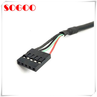 Dupont Motherboard Cables Micro USB Male To 5 Pin 2.54mm Female RoHS Approved