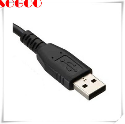 Black Micro USB Audio Cable With DC 2.5mm To Mini 5 Pin USB Connector