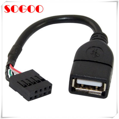 Header Motherboard Cables USB 2.0 A Female To Dupont 10 Pin Female