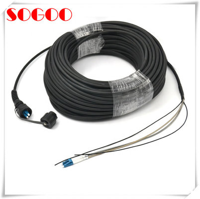 OEM Waterproof Cable Assembly , Armoured Fiber Optic Patch Cord With DLC / PDLC Connector