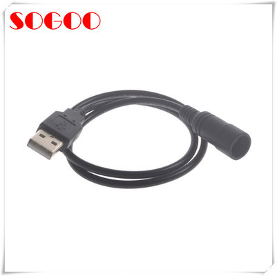 USB To 5.5 2.1 DC Female Jack Waterproof Power Cable Assembly Color Customized