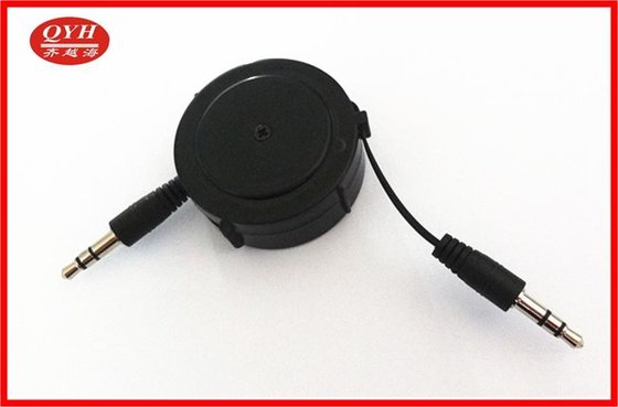 3.5mm Connnector Retractable Audio Cable Single Side For Earphone