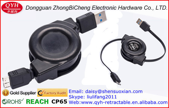 Computer Use Retractable Fast Charger Micro B Male Usb 3.0 Cable