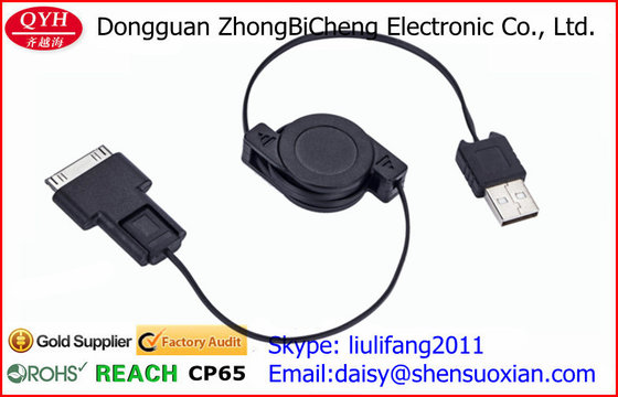 Multifunction Automatic Retractable Phone Cord Two In One Battery Chargers