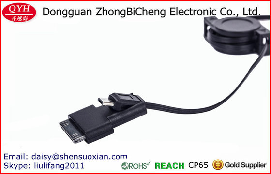 12V Retractable Usb 2 In 1 Phone Charger Cable