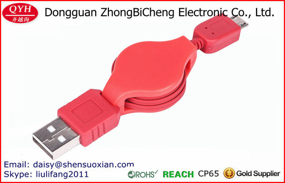Two Sided Pull Sync Data Micro etractable usb cable