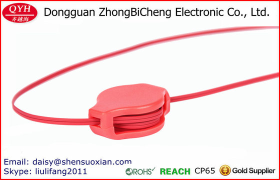 Red Color Two Sided Pull Sync Data Micro Retractable Usb Cable