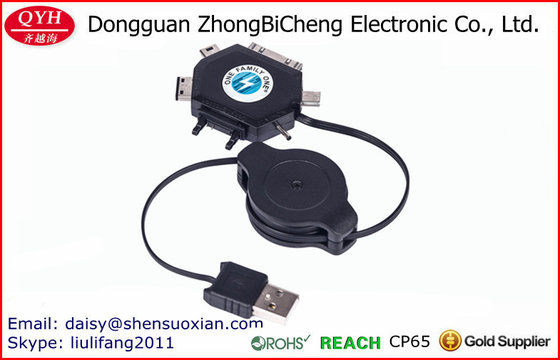 Wholesale Standard 2.0 USB retractable 6-in-1 usb charge only cable
