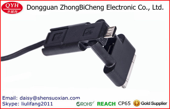Multi-connectors usb retractable 3 in 1 travel charging kit