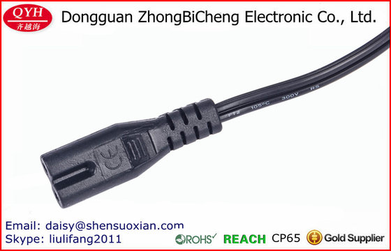 Two Way Retractable USA Standard 2Pin Plug To Figure 8 Plug AC Power Cord
